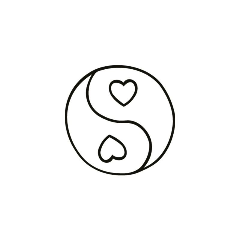 קעקוע Yin Yang מצוייר - tatwo